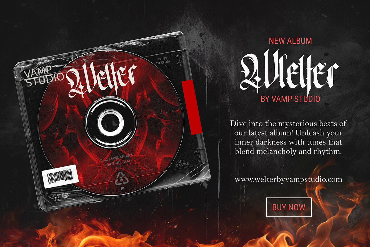 Night Prayer Display Blackletter Font