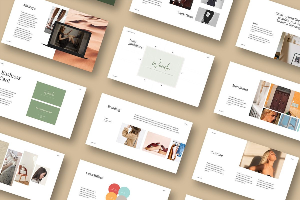 Wanda Powerpoint Brand Guidelines, a Presentation Template by Rystudio