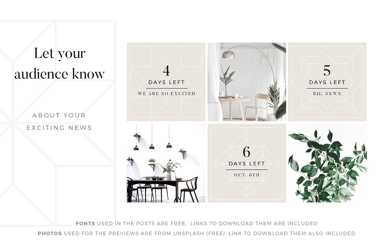 Countdown IG Posts and Stories, a Social Media Template by Youandigraphics