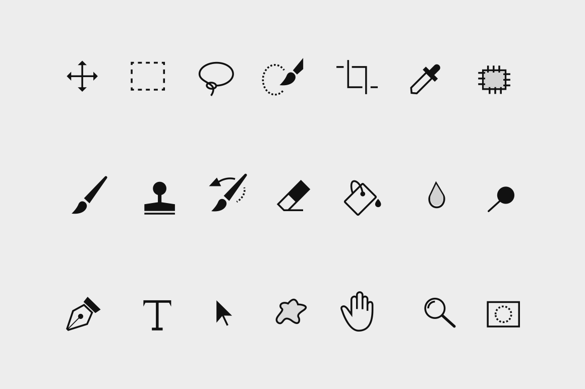 21 Photoshop Toolbar Icons, an Icon by Creative VIP