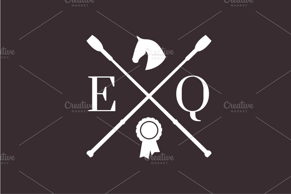 Equestrian Monogram Logo, a Branding & Logo Template by Leah Suzanne