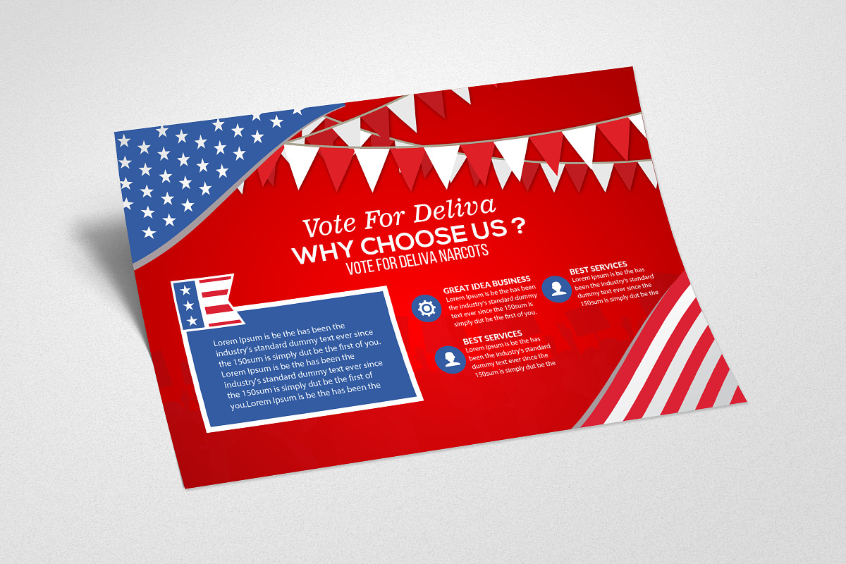 Elections Flyer Card Template, a Flyer Template by Business Flyers