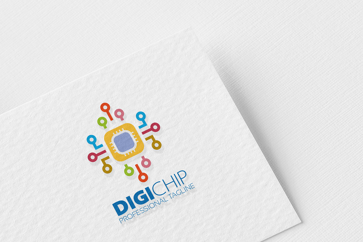 Digital Chip Logo, a Branding & Logo Template by essegraphic