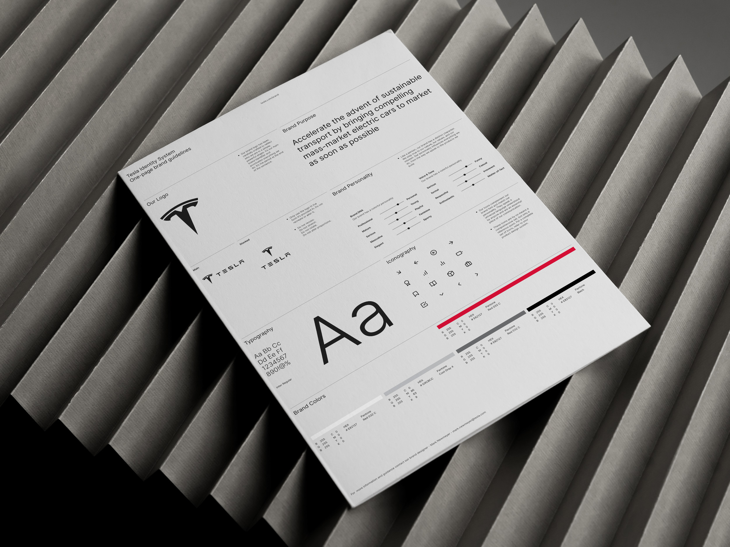 One-page brand guidelines template, a Presentation Template by Calin's ...