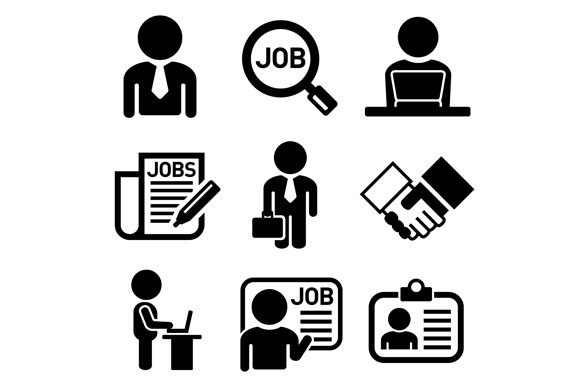 Human Job Resources Icons Set, an Icon by in8finity | Creative Market