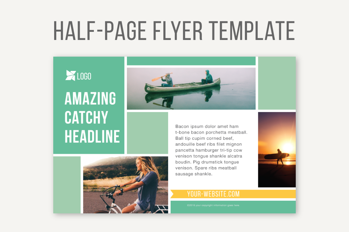 Half-Page Flyer Template, a Templates & Theme by Joanna Haecker
