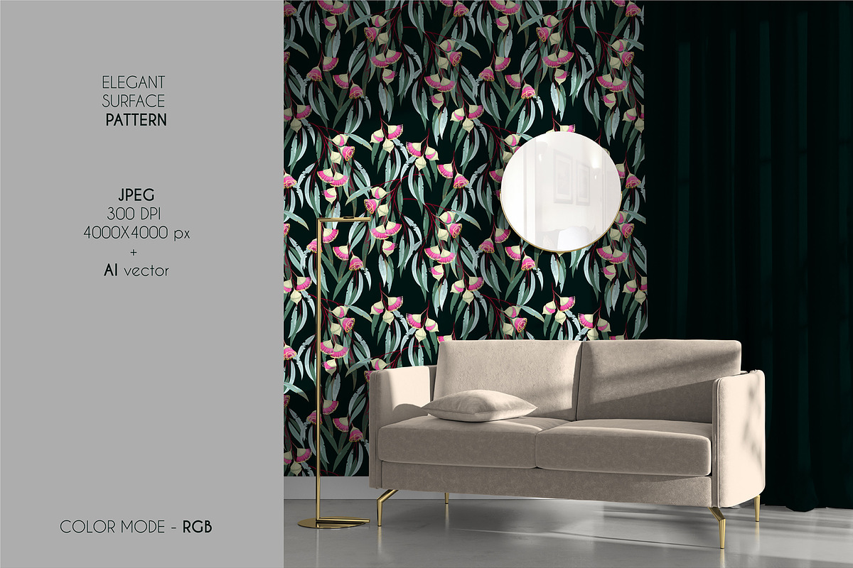 Gumtree Pattern, a Pattern Graphic by GreyLilac