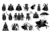 Medieval King Character Stick Figure | Icons ~ Creative Market