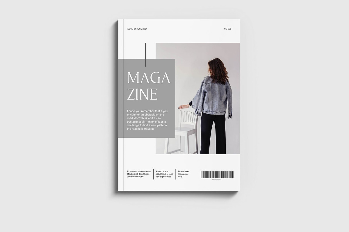 Minimal Magazine Cover Canva Templates | Creative Market