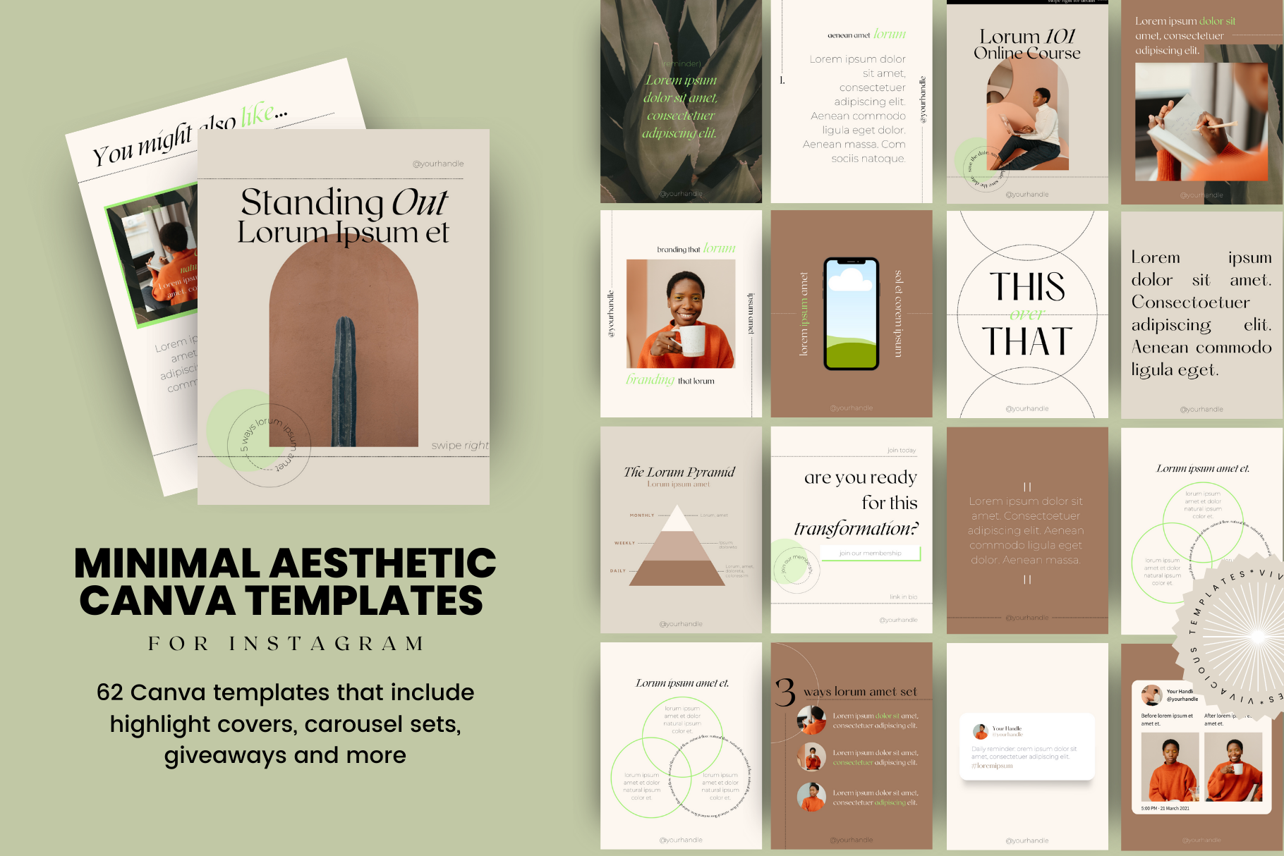 Minimal Aesthetic Canva Templates for Instagram | Creative Market