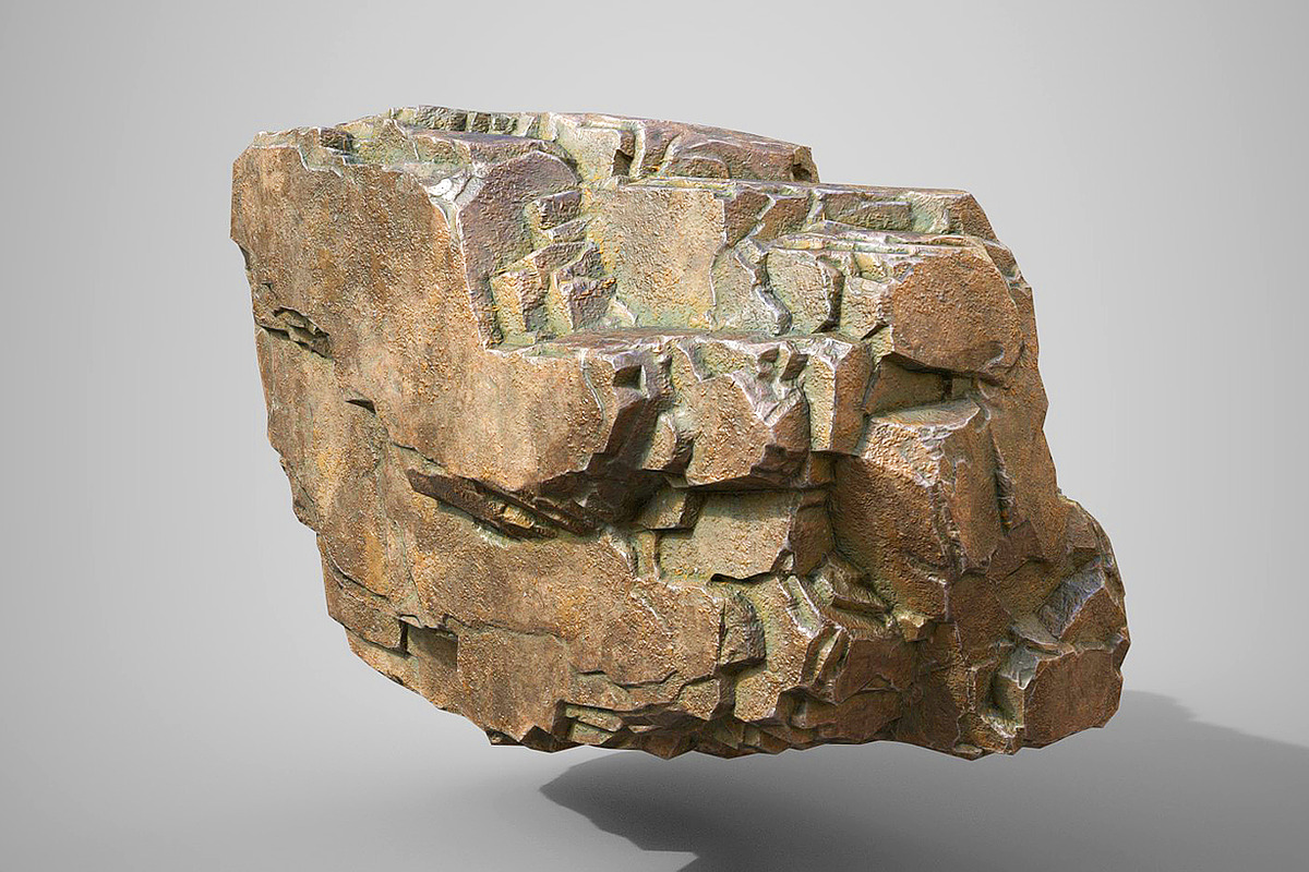 Blocky cliff, an Environmental 3D Model by happy brush