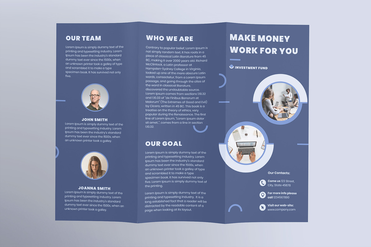Investment Fund Brochure Trifold, a Brochure Template by TemplatesNow!