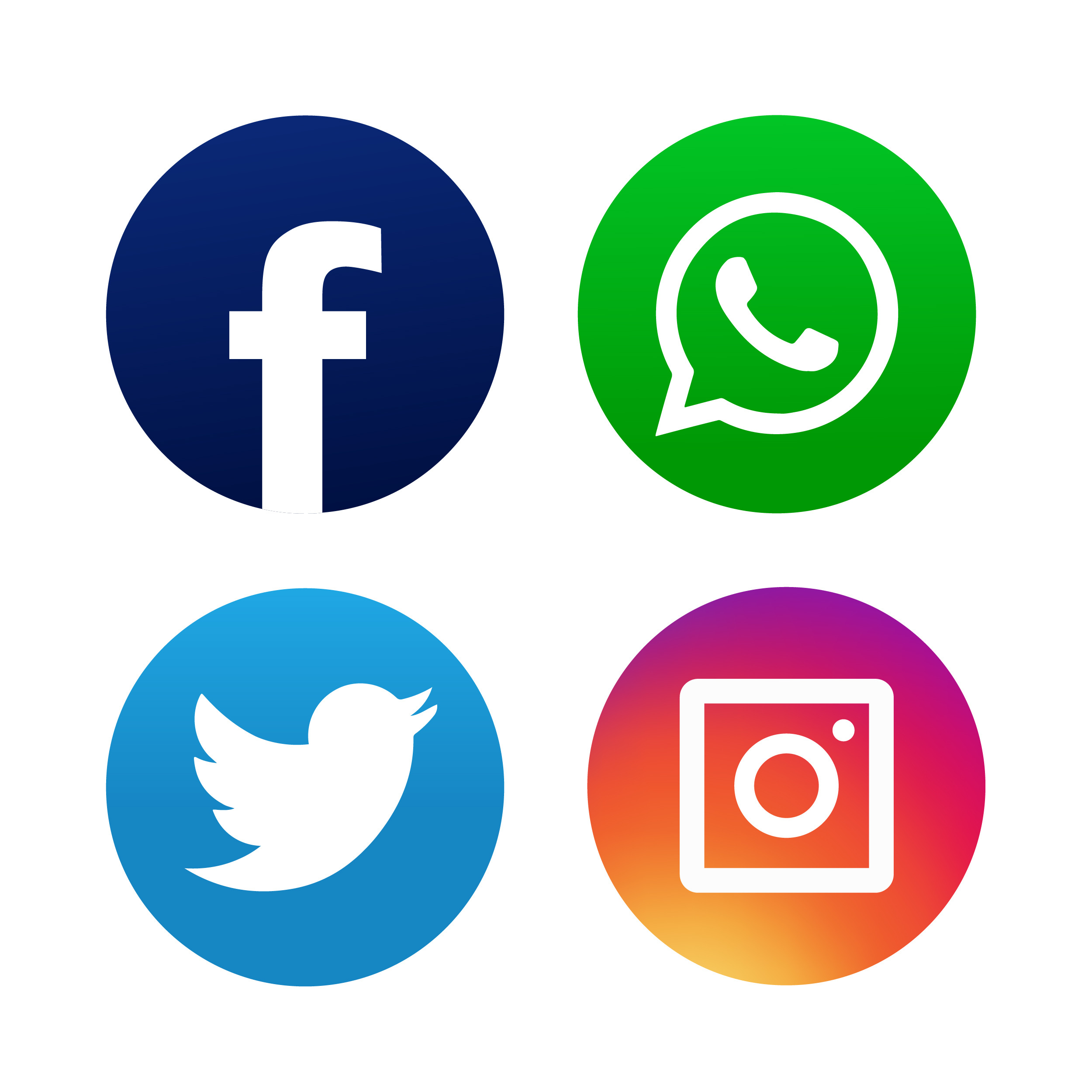 Facebook, Twitter and Instagram logo, an Icon by Drum-magic