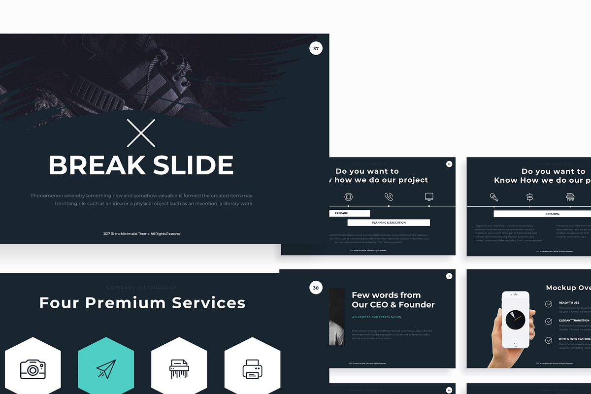 Rhino Black PowerPoint Template