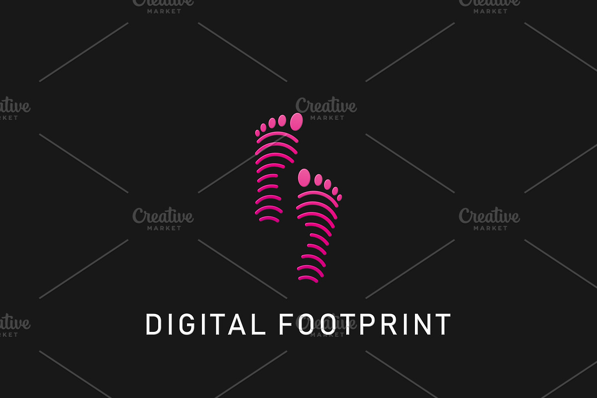 Digital Footprint Logo, a Branding & Logo Template by Piro Concept