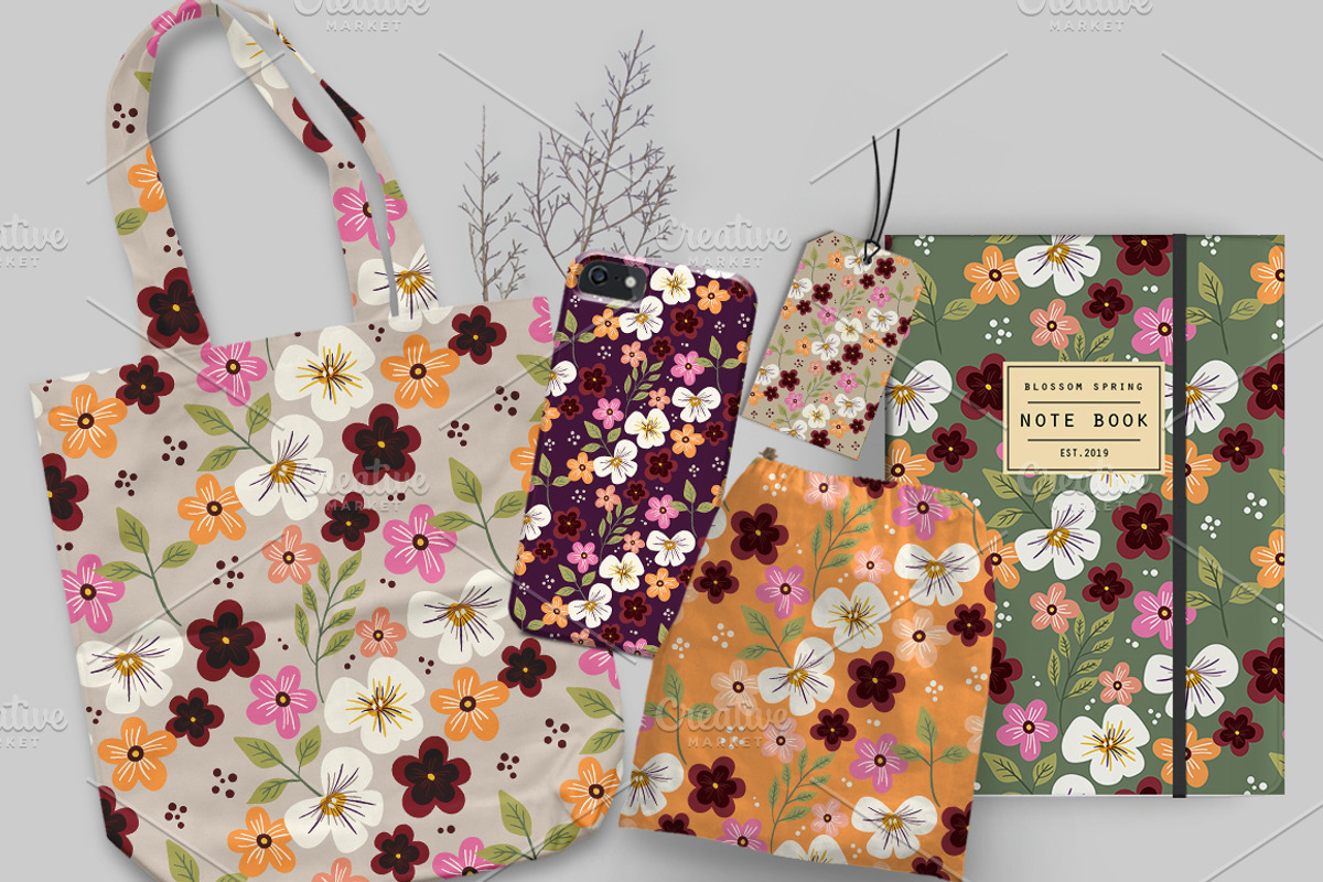 Blossom Spring Toolkit, a Pattern Graphic by caocastudio