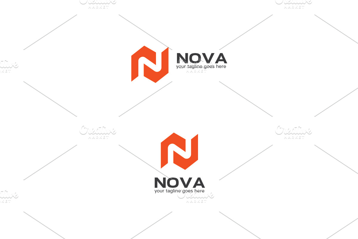 nova logo, a Branding & Logo Template by Indigo Graphic Shop