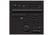 Black Web UI Elements, a Templates & Theme by Sunny