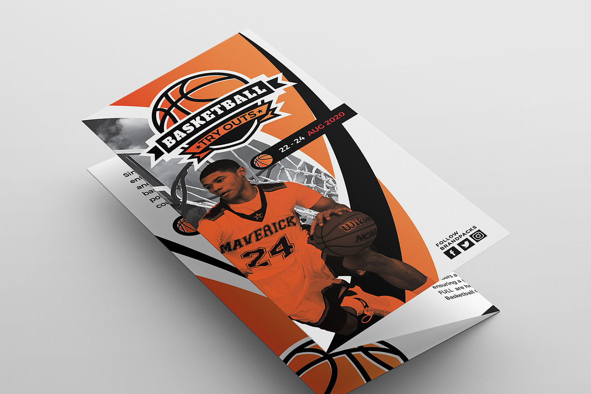 Basketball Tri-Fold Brochure, a Brochure Template by BrandPacks