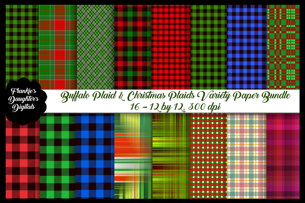 Buffalo Plaid & Christmas Pld Papers, an Illustration by ...