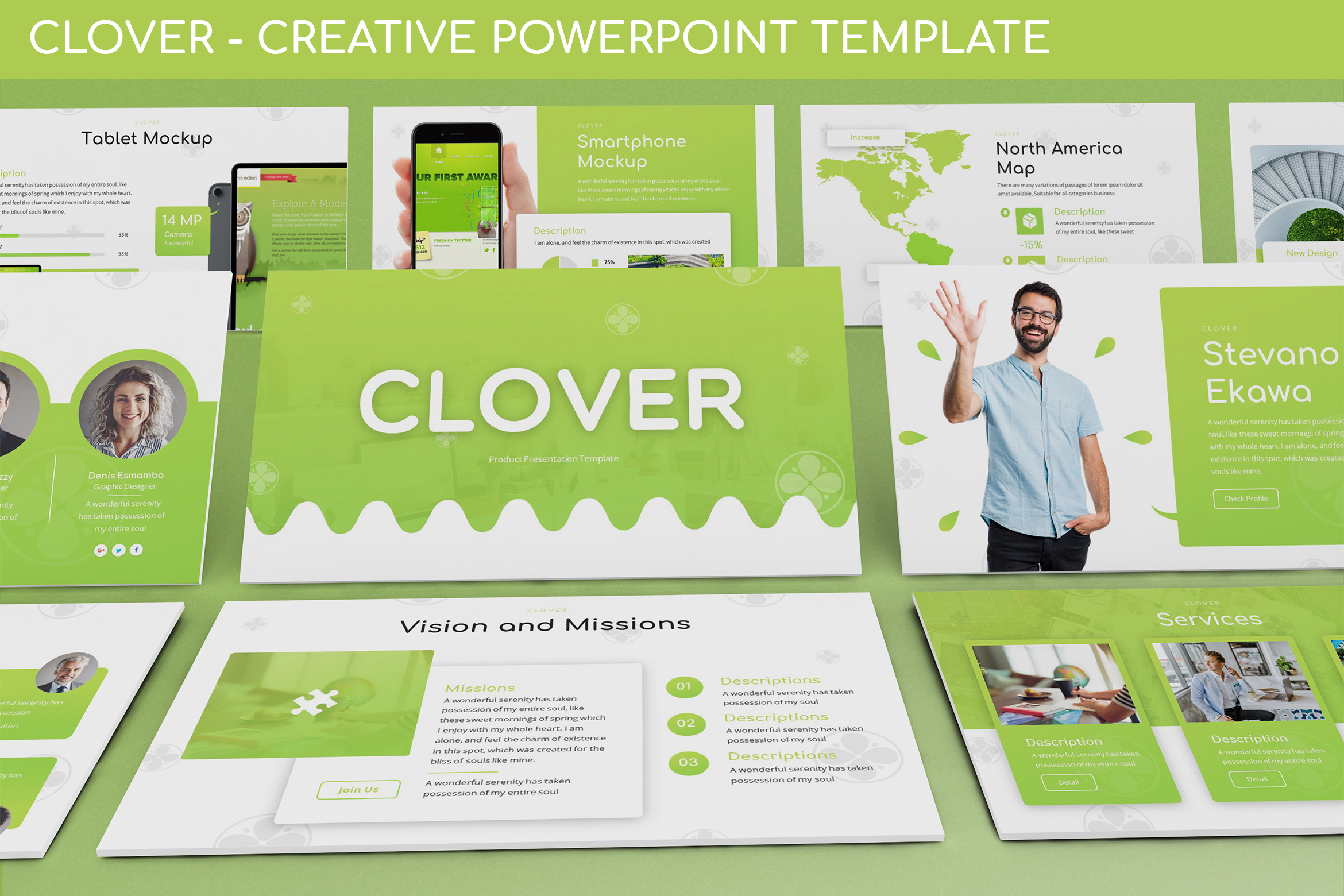 Clover - Powerpoint Template, a Presentation Template by SlideFactory