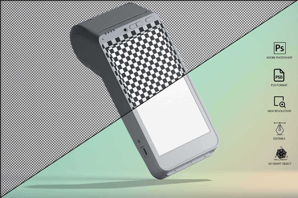 Point of Sale Terminal POS Mockup
