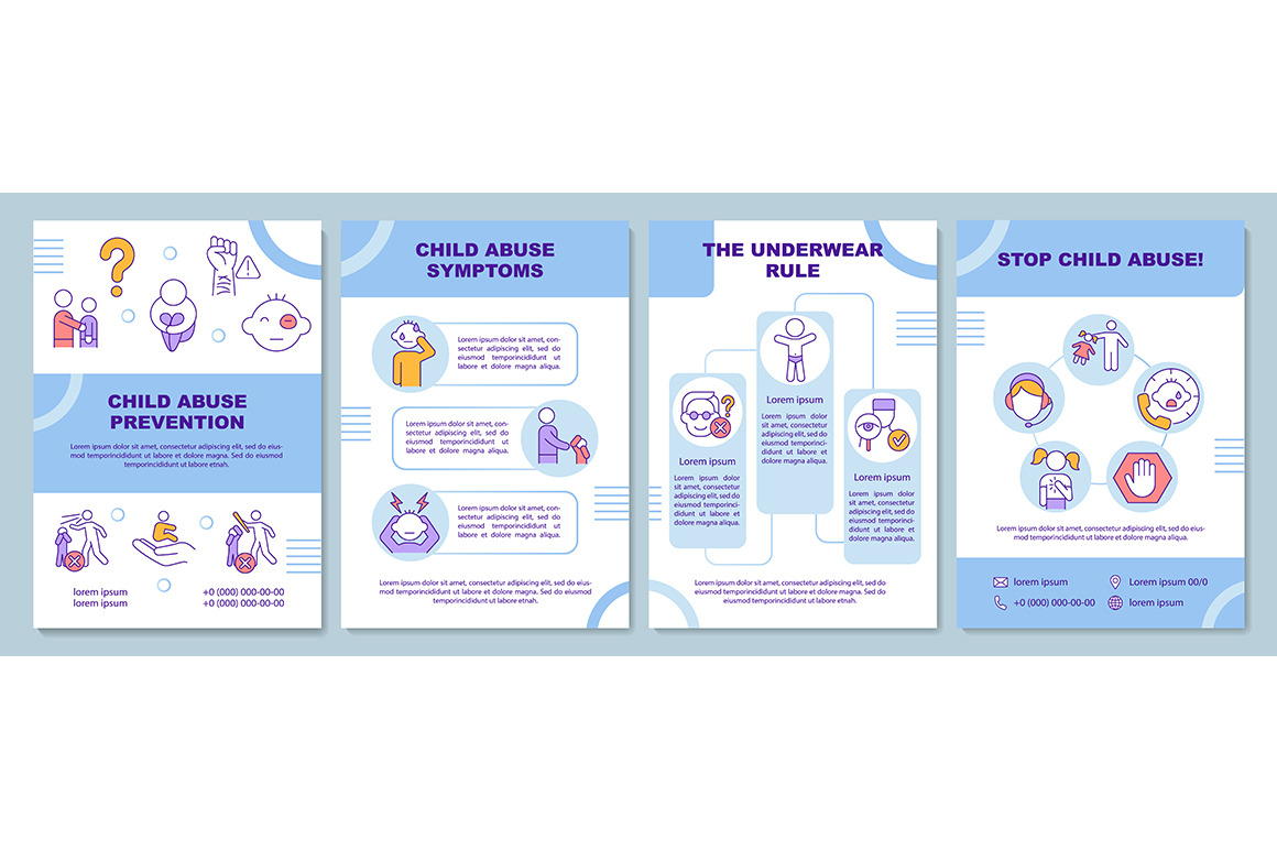 Child abuse prevention brochure, a Brochure Template by bsd studio