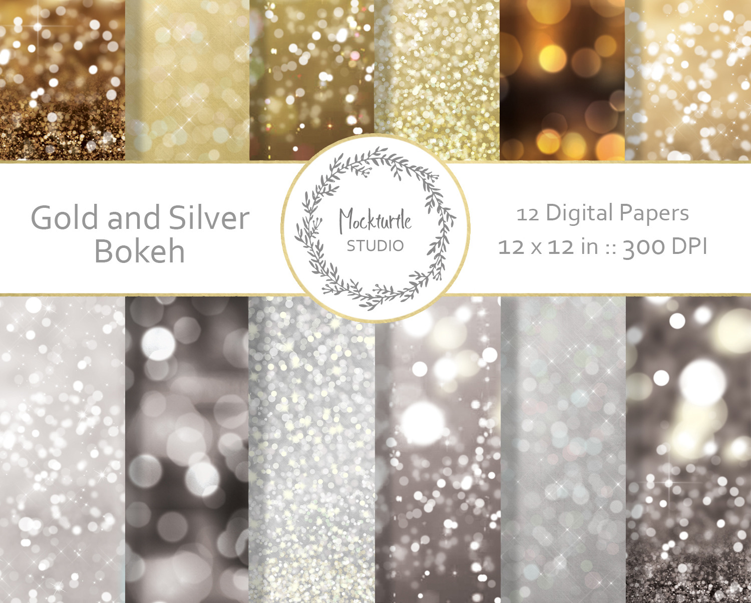 Bokeh digital paper, a Background Graphic by MockTurtleStudio