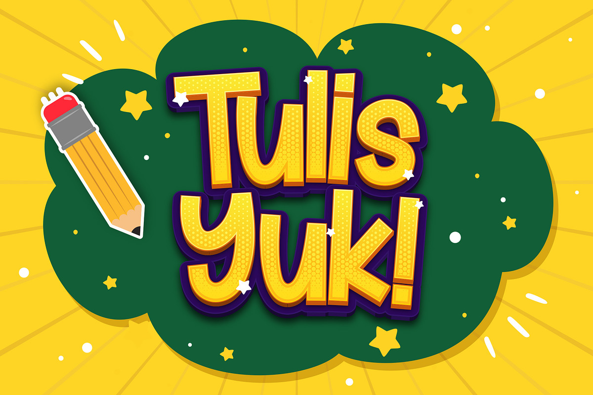Tulis Yuk - Playful Display Font, a Font by StringLabs | Creative Market