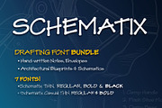 Schematix, a Sans Serif Font by Mr Geoff