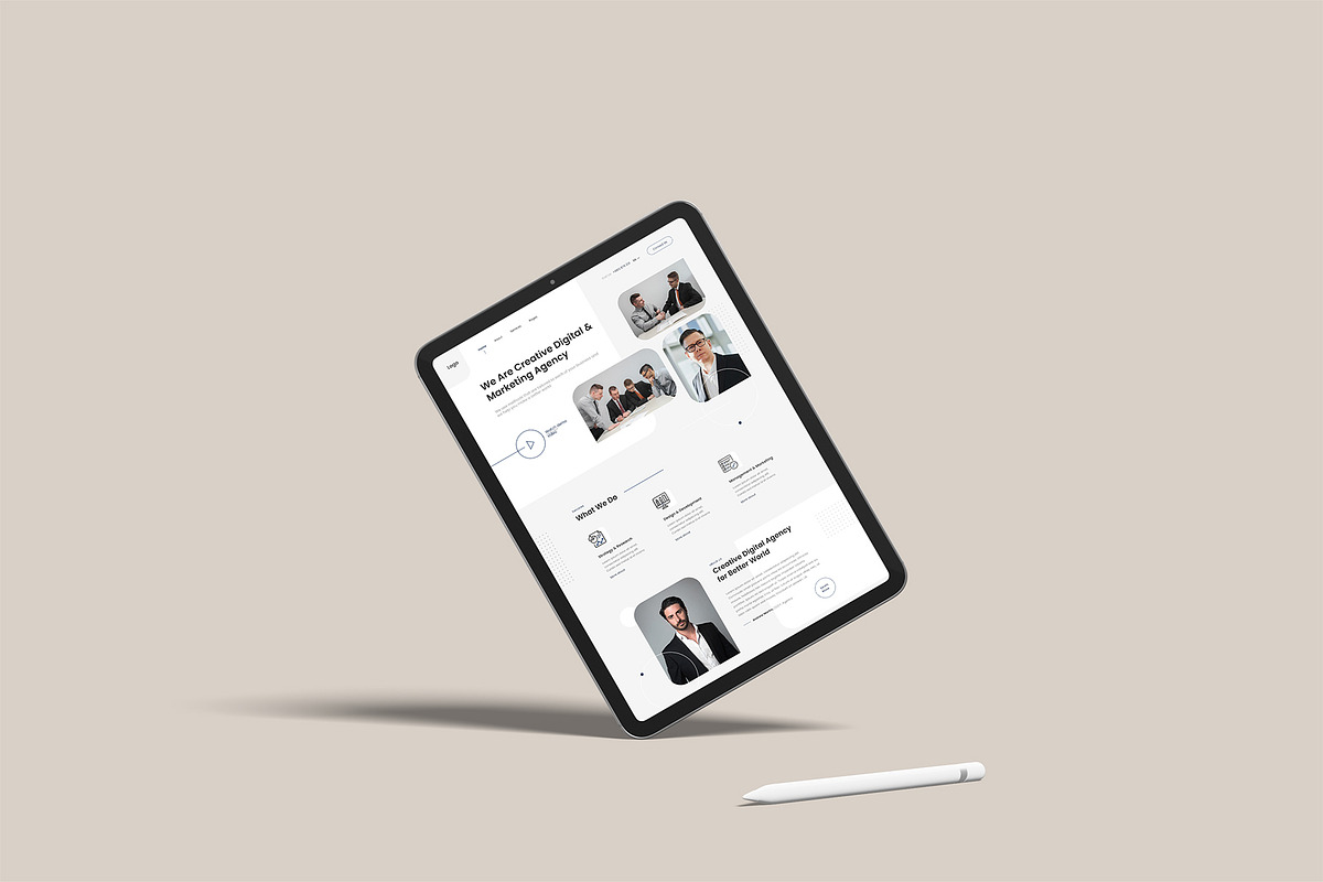 iPad Air - Web App Presentation Mockup