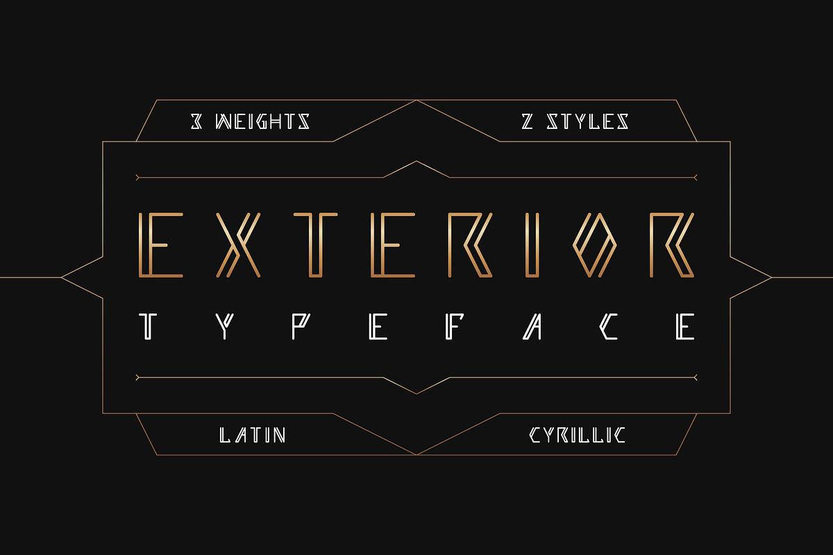 EXTERIOR - 6 fonts, a Sans Serif Font by 2DFUNS