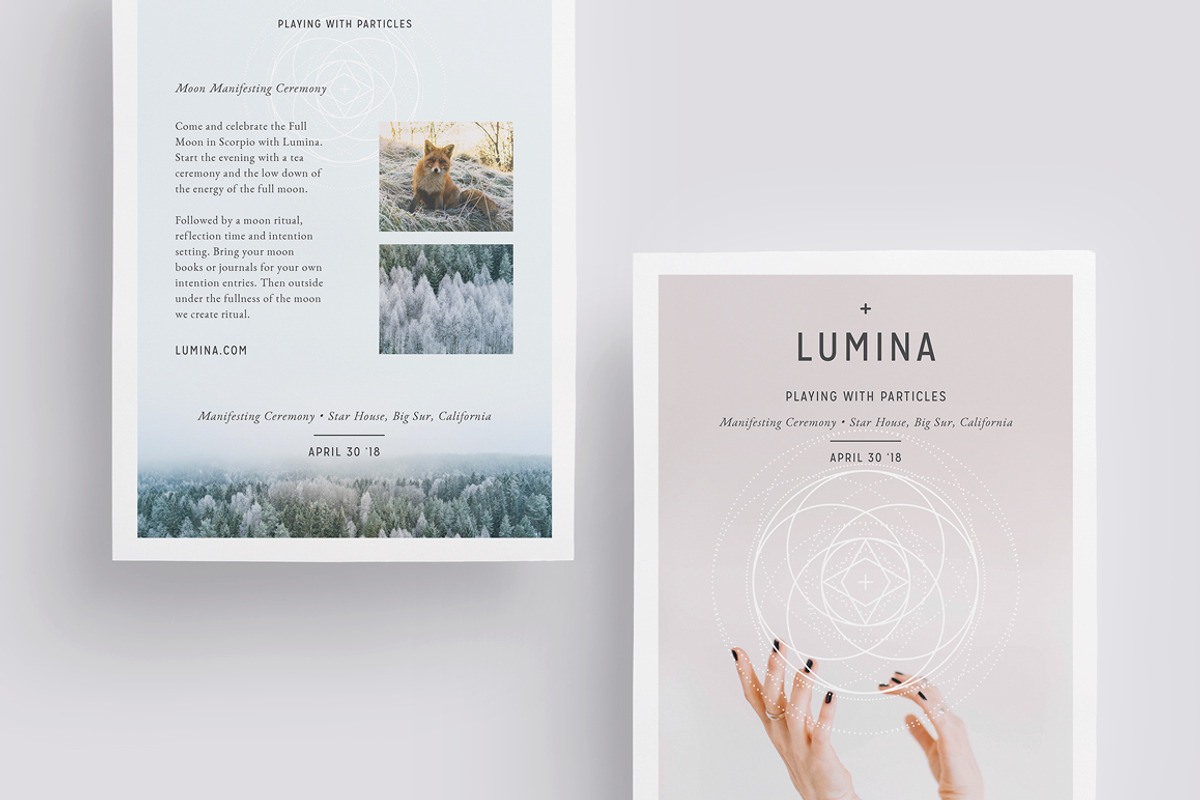 LUMINA Flyer Template, a Flyer Template by 46&2 Collective