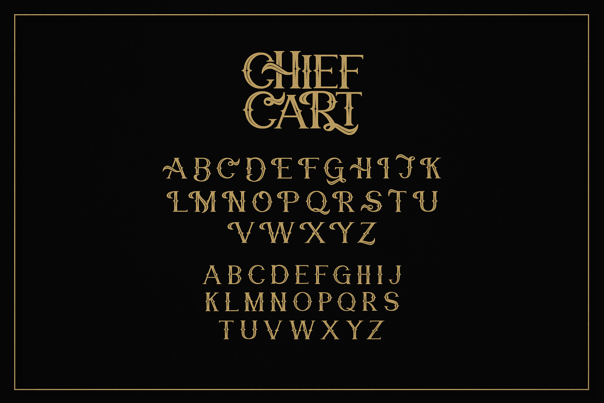 Chief Cart Vintage Typeface, a Serif Font by Maulana Creative