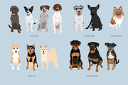 140 Dogs Clip Art Bundle Vector