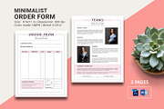 Minimalist Order Form Template, a Flyer Template by crazyOWL