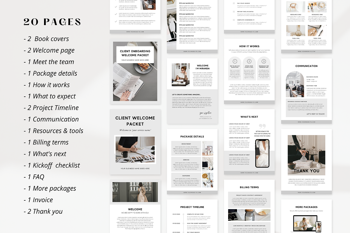Client Welcome Book Template, a Magazine Template by ShopRShop