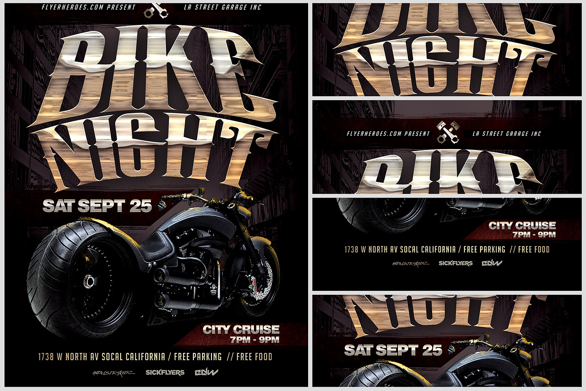 Bike Night Flyer Template, a Flyer Template by FlyerHeroes