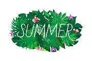Summer leaves vector illustration | Decorative Illustrations ~ Creative ...