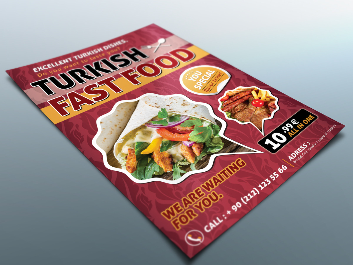 Turkish Food Flyer, a Flyer Template by fatihakdemir