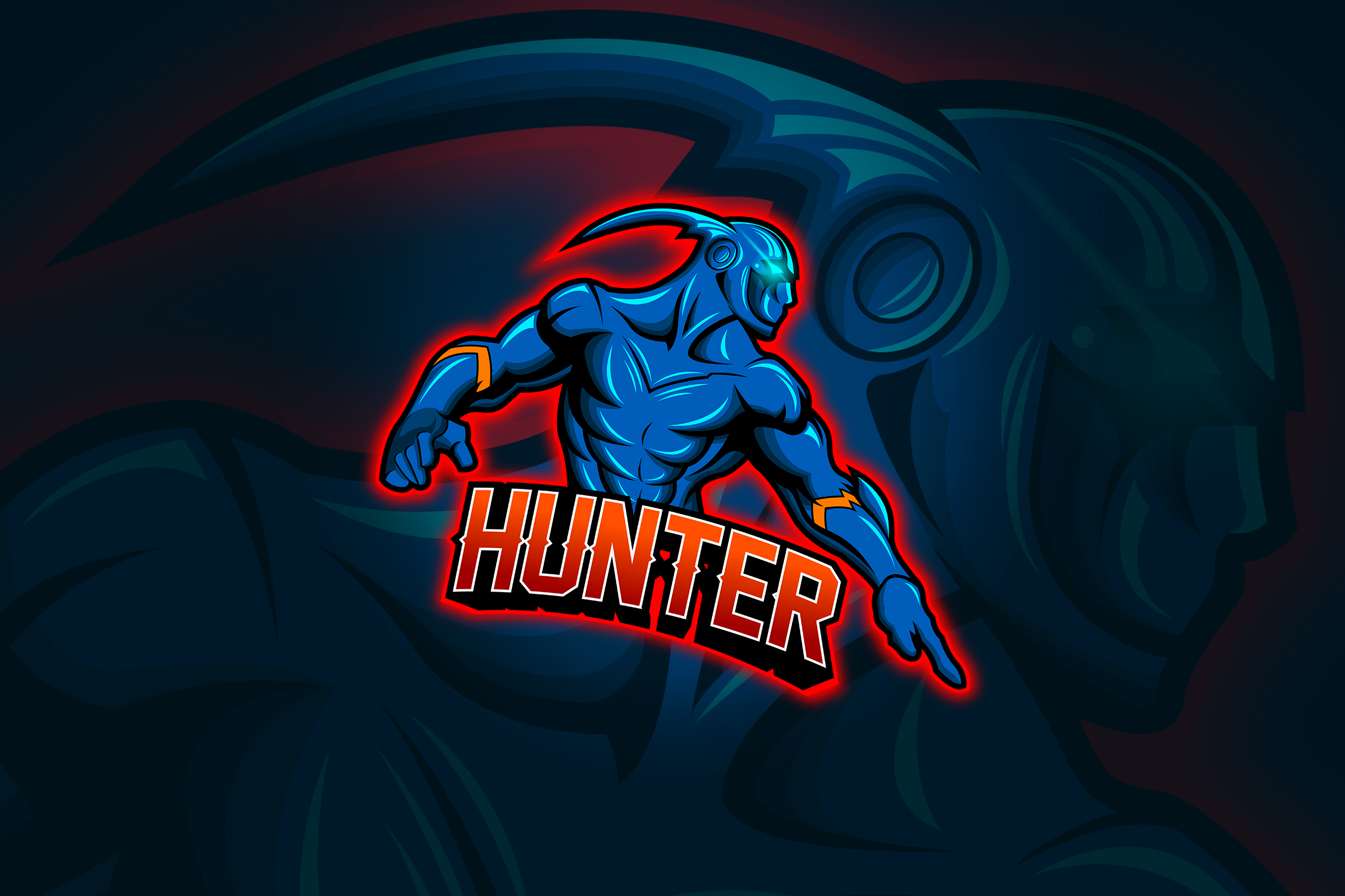 Hunter - Mascot & Esport Logo, a Branding & Logo Template by AQR Studio