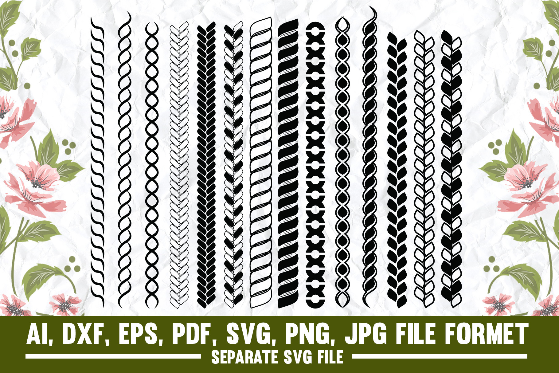 Rope pattern svg, an Object Graphic by asmatanha | Creative Market