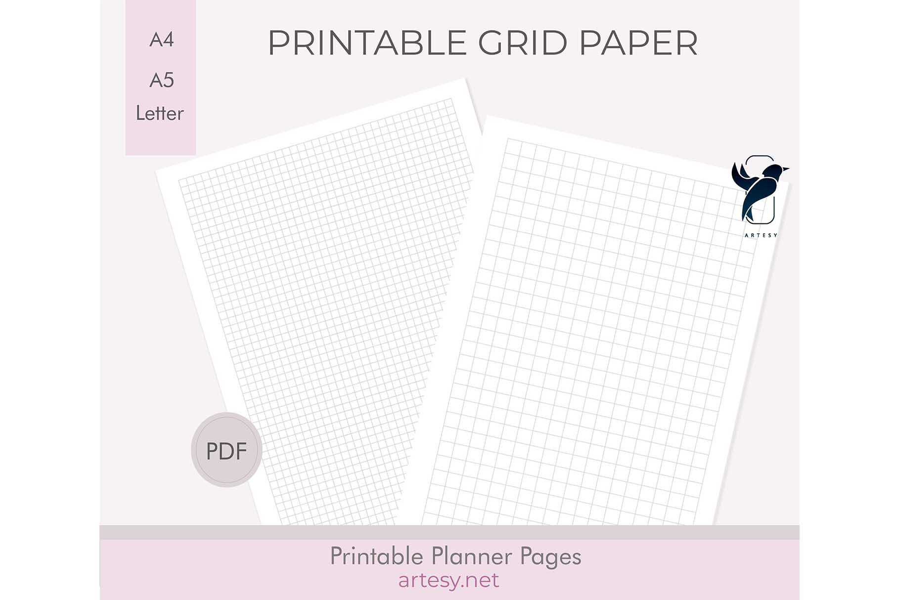 Printable Grid Paper, Note Taking | Stationery Templates ~ Creative Market