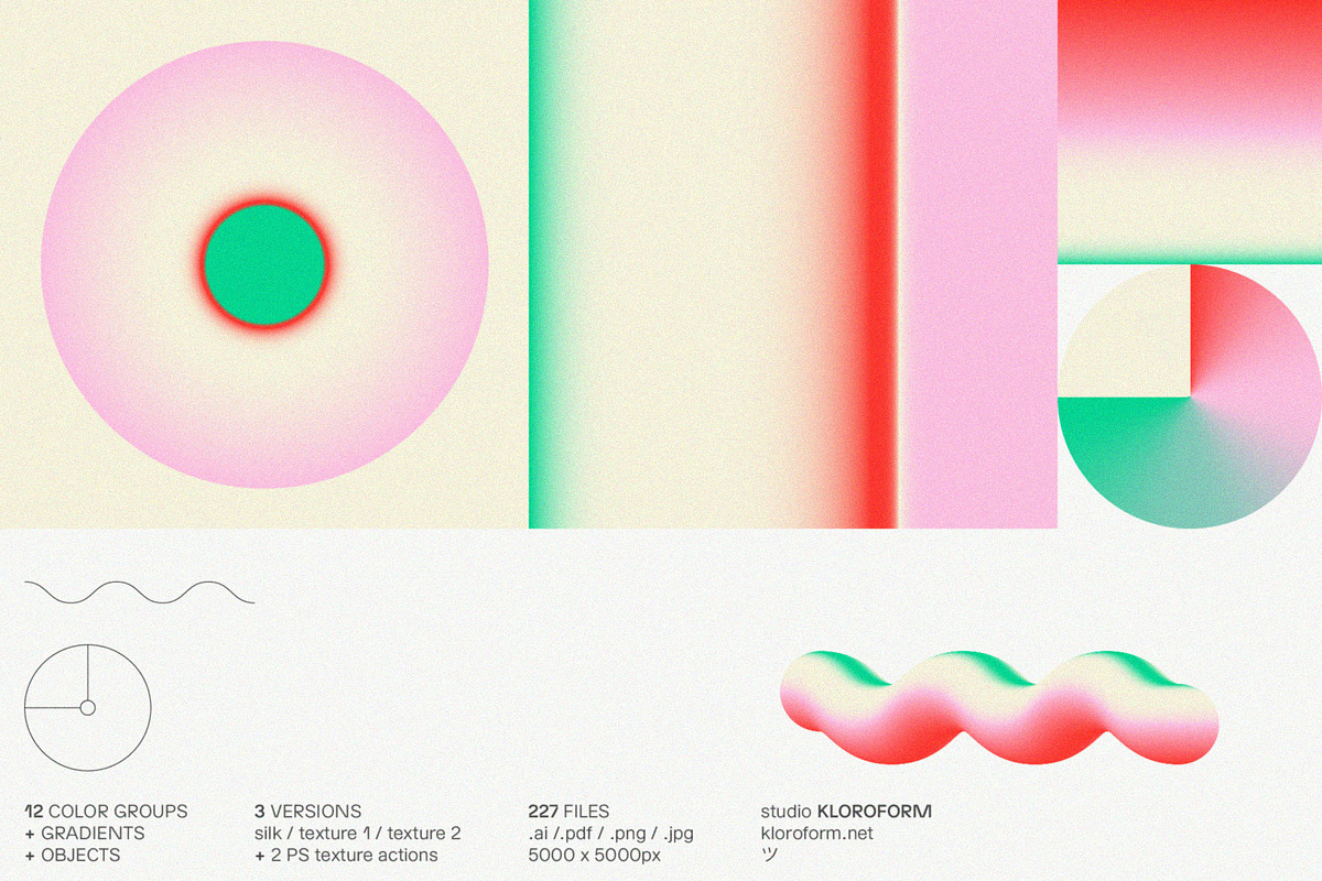 Gradient + Objects | Creative Market
