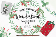 Wonderland Package Christmas Clipart, an Illustration by Bloomella