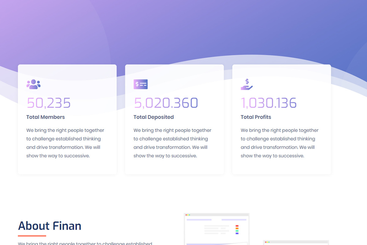 Finan - Investment Template