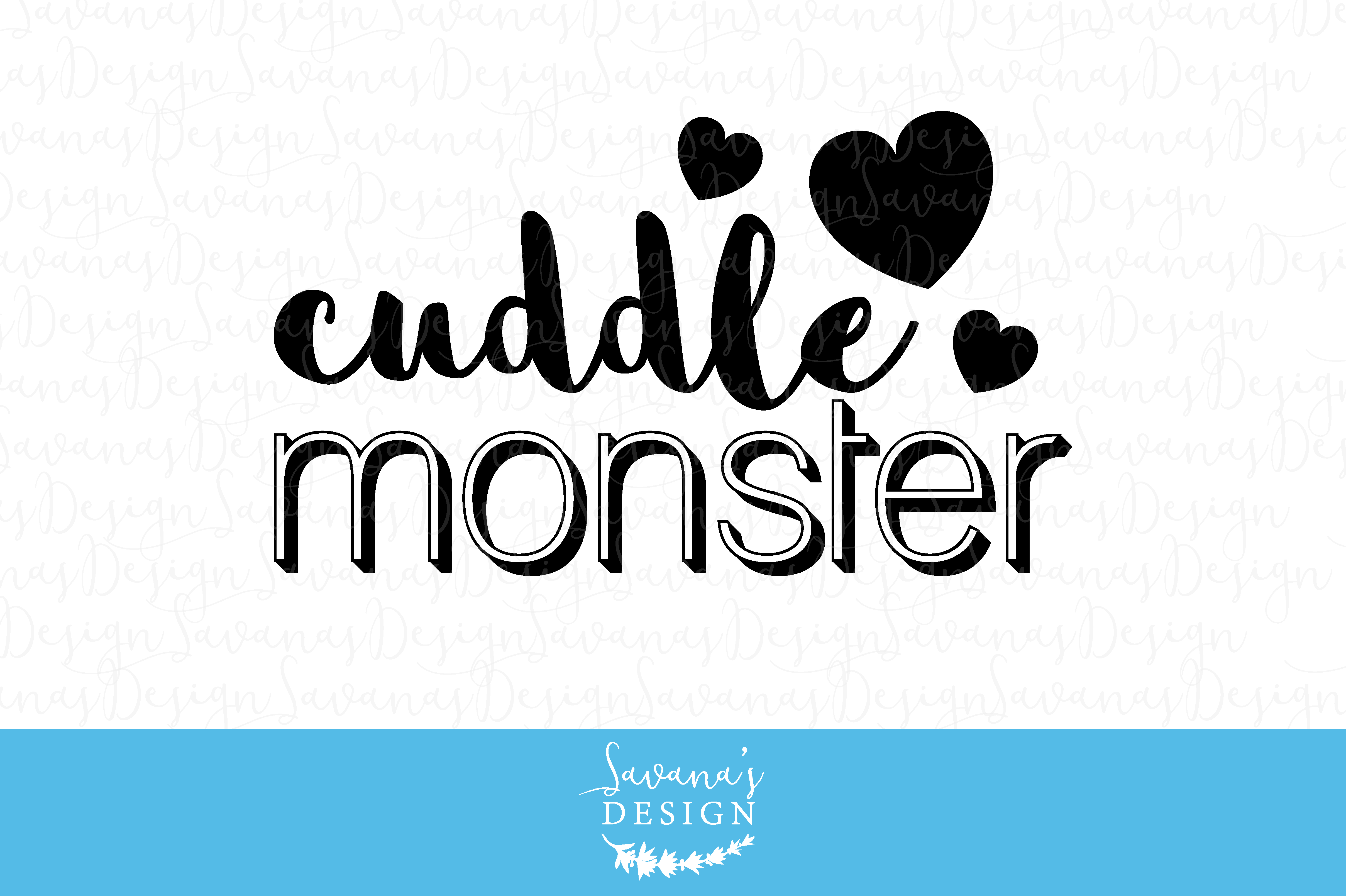 Cuddle Monster SVG Cut Files, an Illustration by SavanasDesign