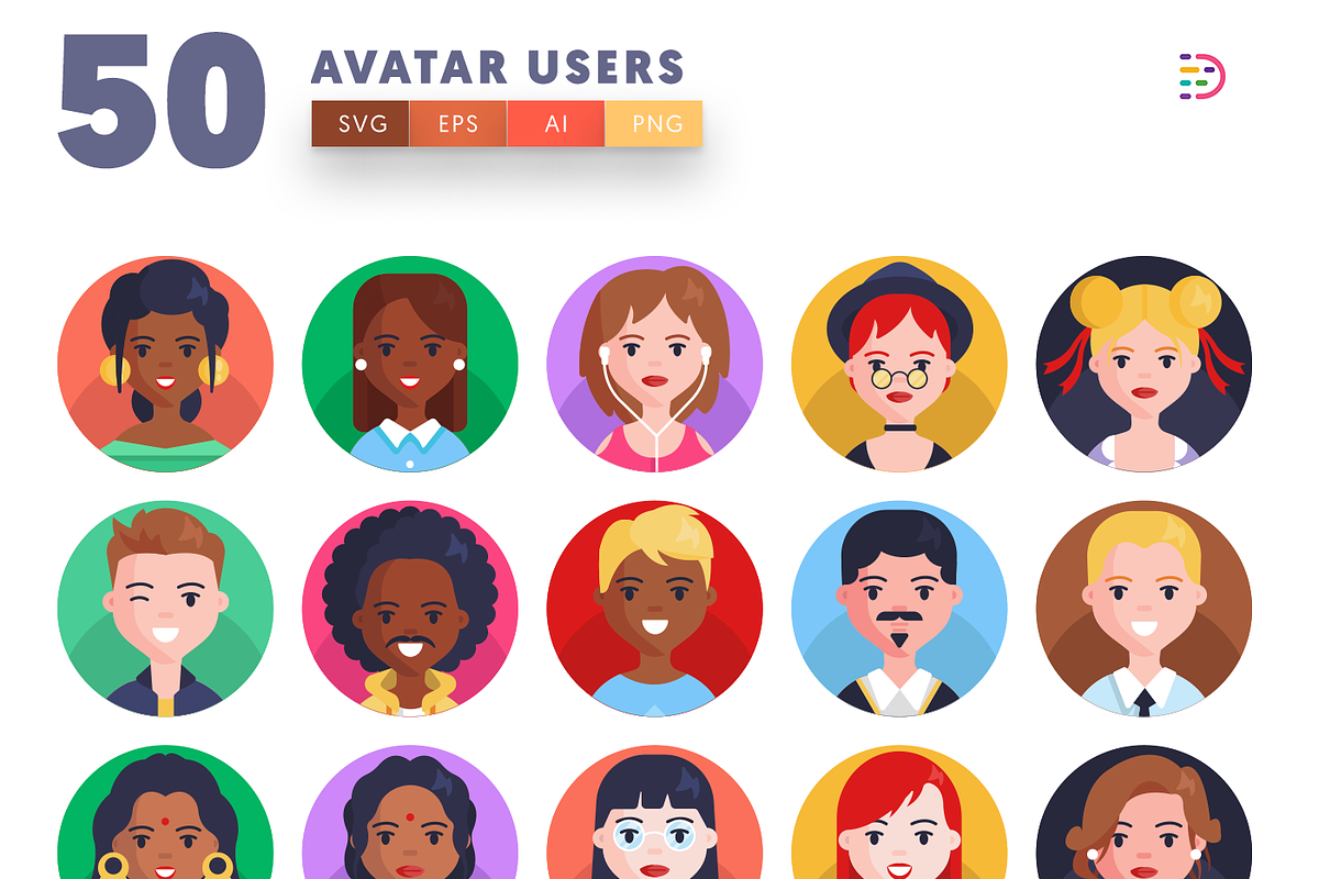 Avatar Users Icons | Download SVG, PNG, EPS Icons