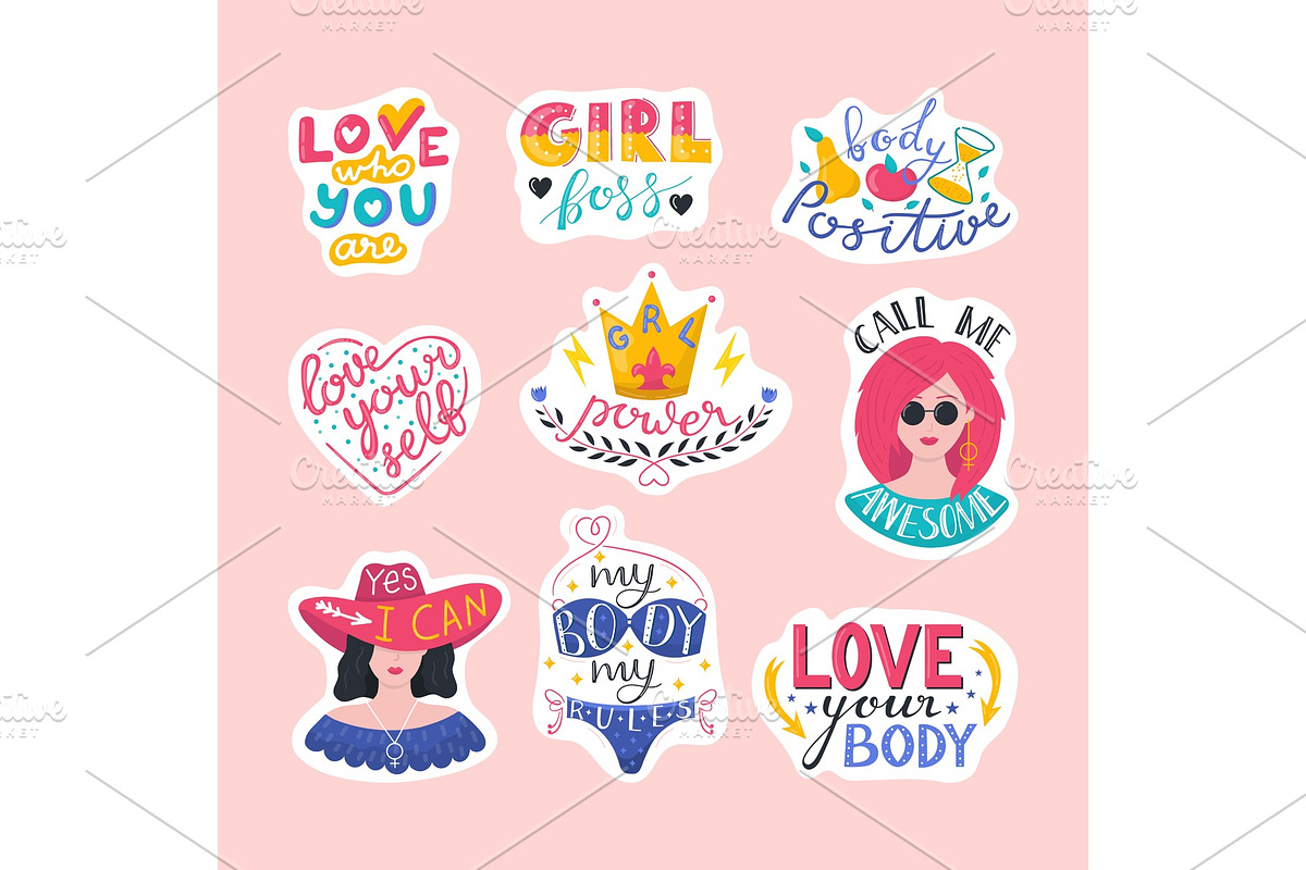 Feminism lettering or typography, an Illustration by KitVector ...