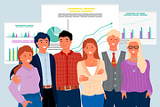 Teamwork Chart Report, Workers, a Decorative Illustration by robuart